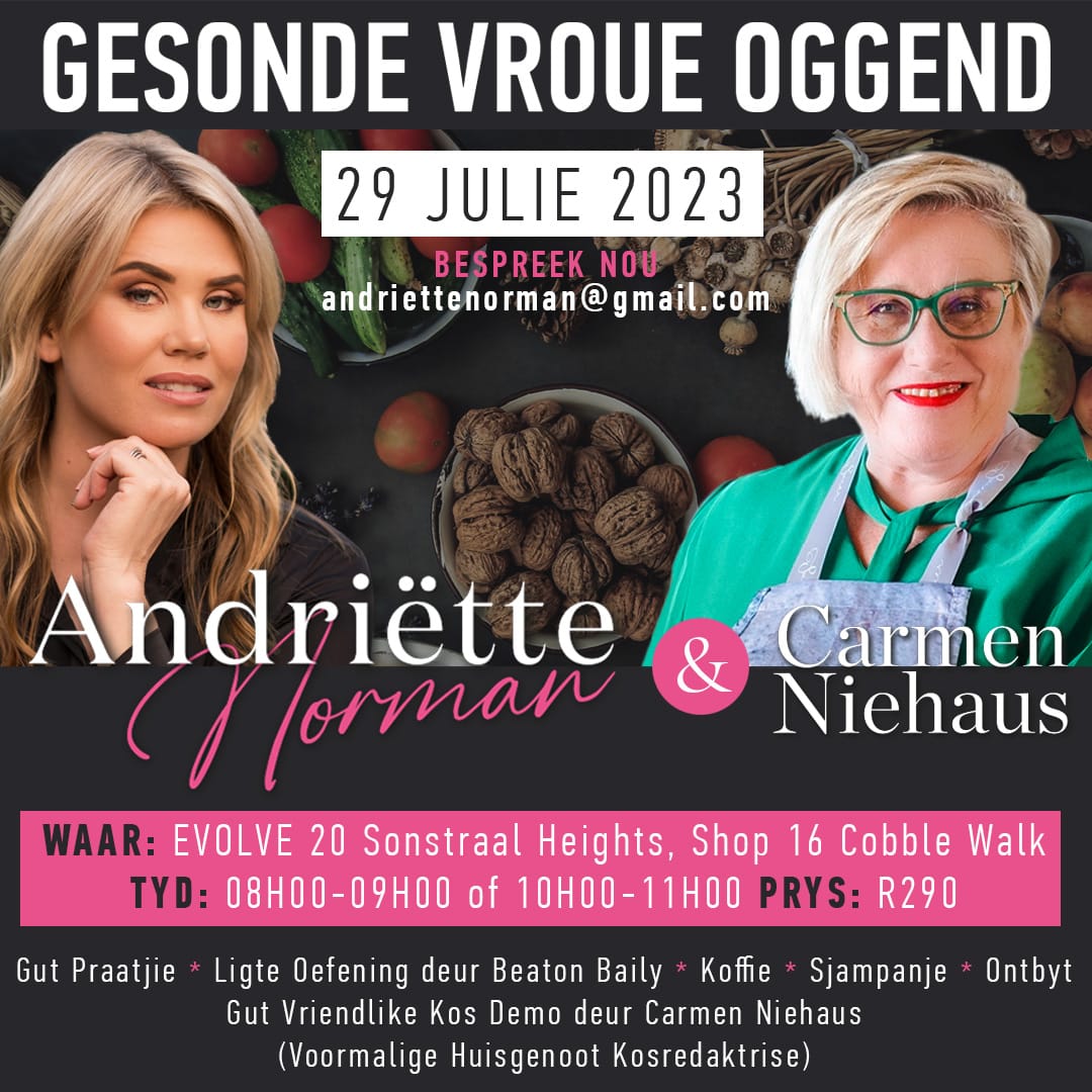 Groentekerrie goed vir jou “gut” – Carmen Niehaus
